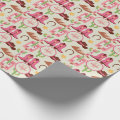 Country Cowgirl Boots Adorable Stick Horse Western Wrapping Paper | Zazzle