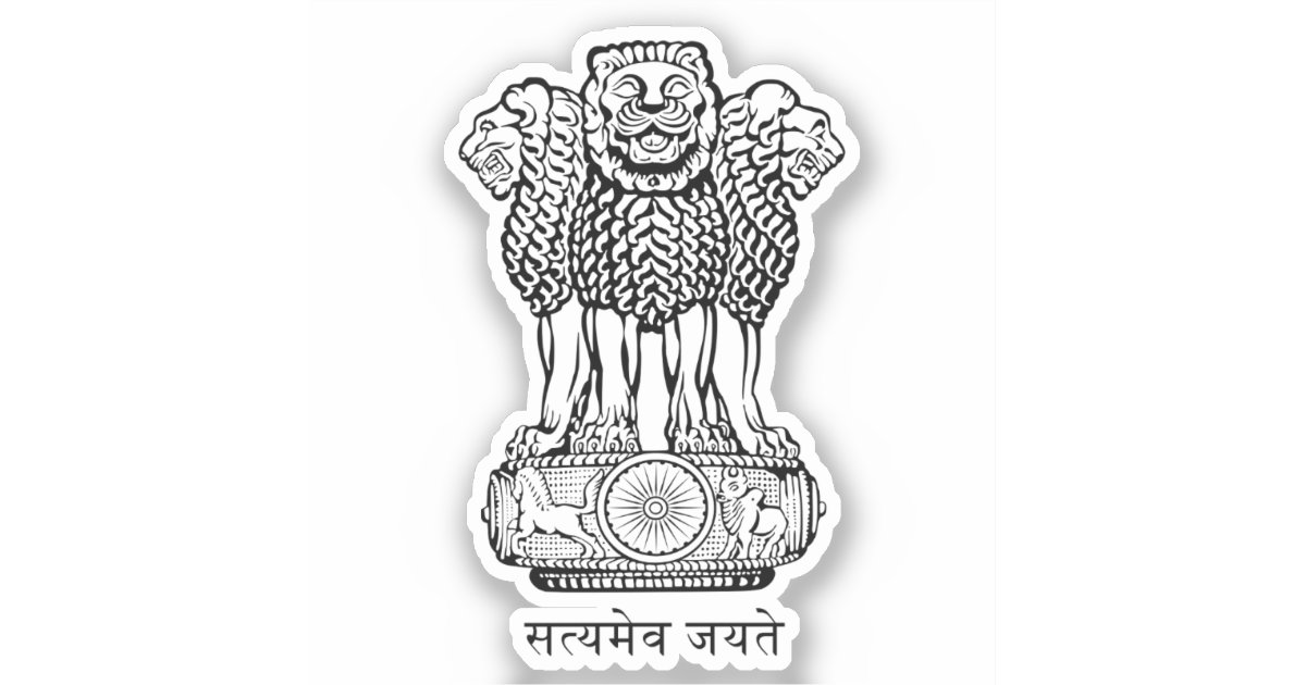 Country Emblem of India Sticker | Zazzle