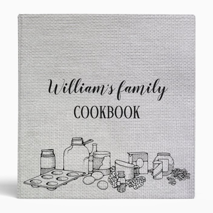Country Family Recipe Cookbook Personalized 3 Ring Binder | Zazzle.com