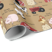 Country Farm fun wrapping paper | Zazzle