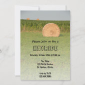 Country Farm Hay Bale Hayride Invitation | Zazzle