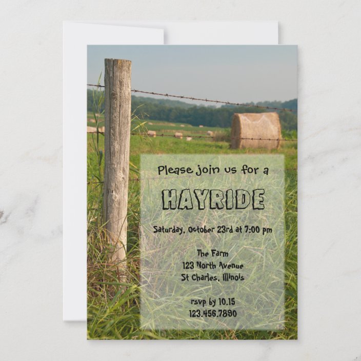 Country Farm Hayride Invitation | Zazzle.com