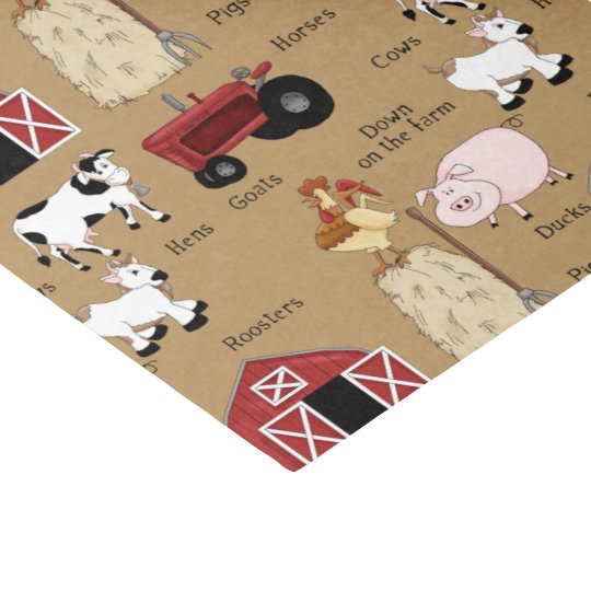 Country Farm pattern tissue paper | Zazzle.com