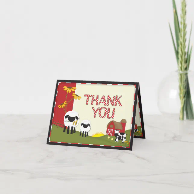Country Farmer Thank You Card | Zazzle