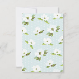 Country Floral Gingham Pink Blue Wedding RSVP | Zazzle