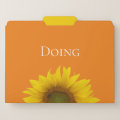 Country Floral Sunflowers Orange File Folder | Zazzle