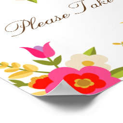 Country Flowers Party Favor Poster | Zazzle