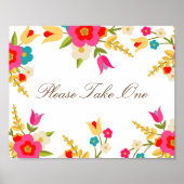 Country Flowers Party Favor Poster | Zazzle
