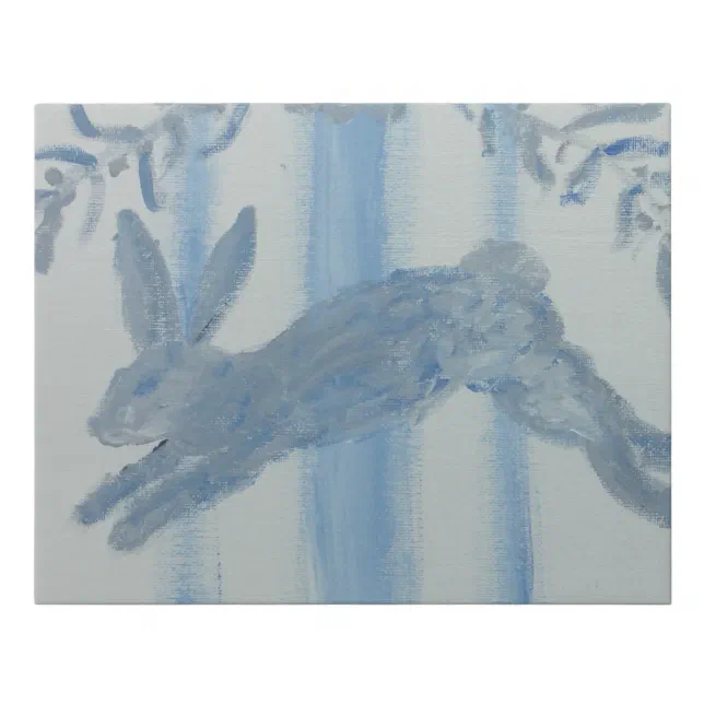 Country French Bunny Rabbit Art Print Canvas Prin | Zazzle