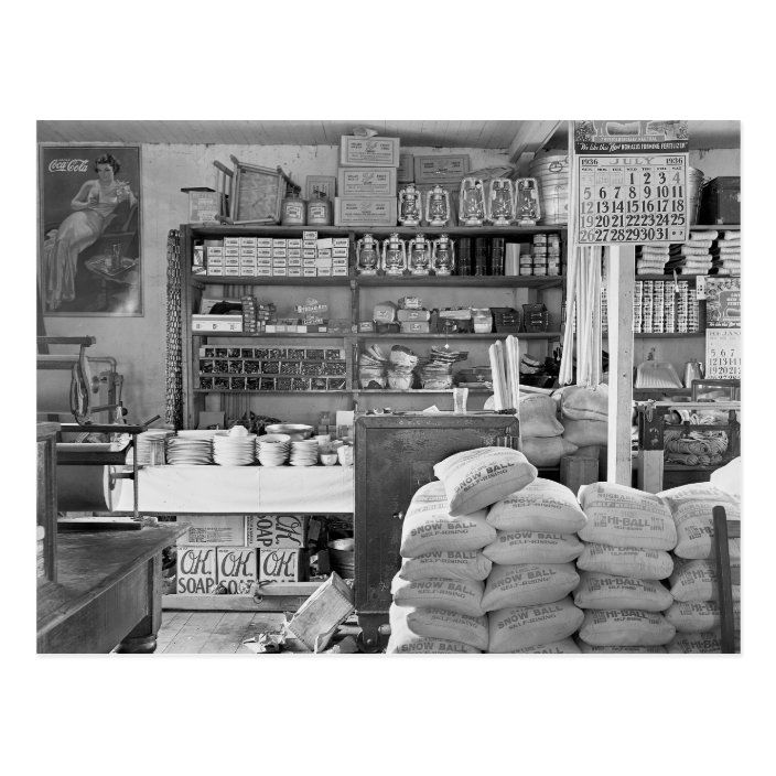 Country General Store, 1936 Postcard | Zazzle.com