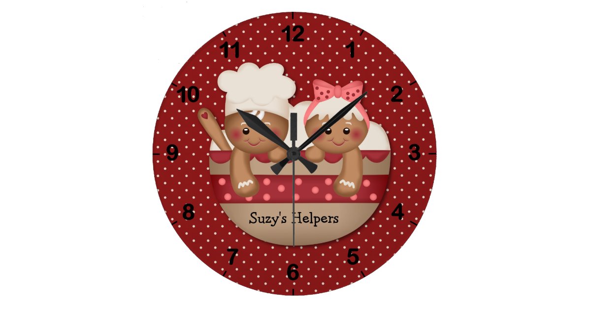 Country Gingerbread Chefs Clock | Zazzle.com