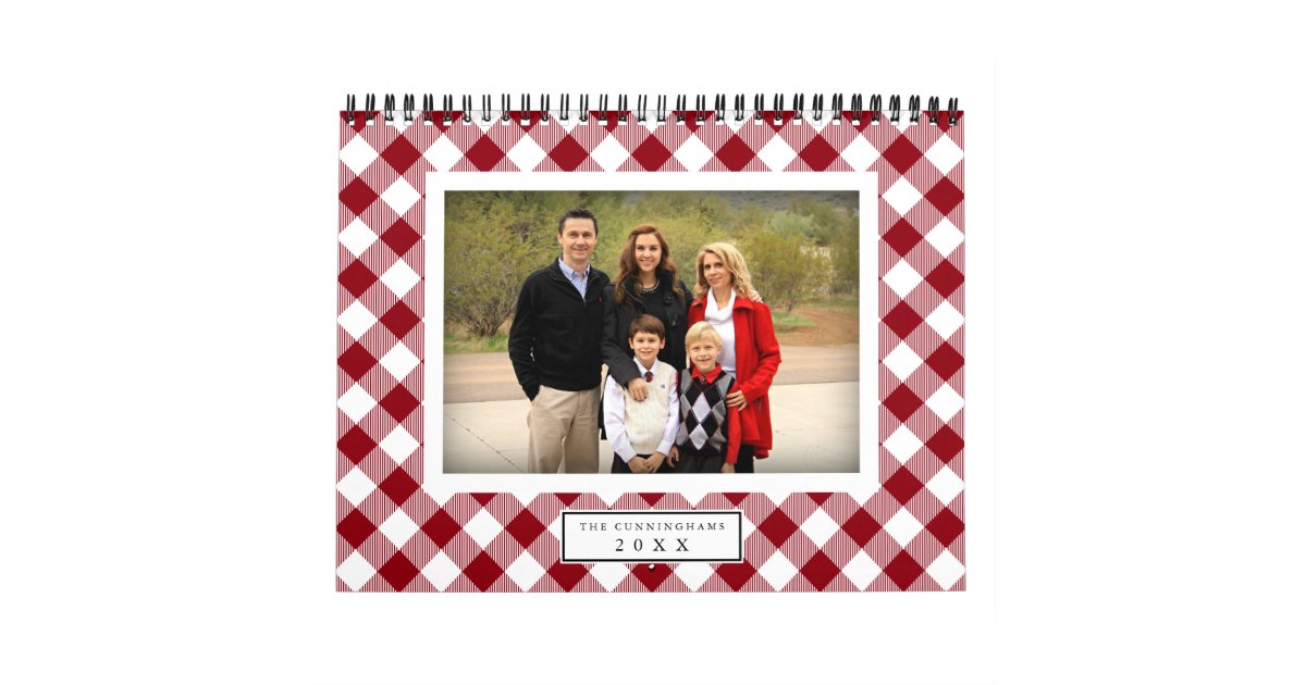 Country Gingham Photo Calendar | Zazzle