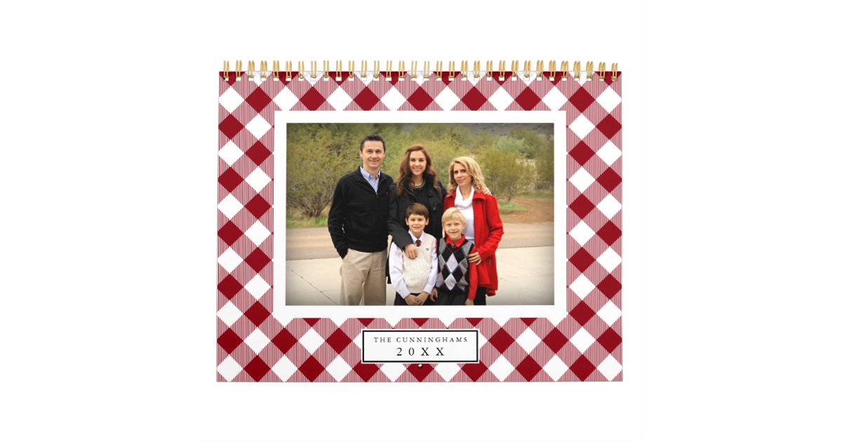 Country Gingham Photo Calendar | Zazzle.com