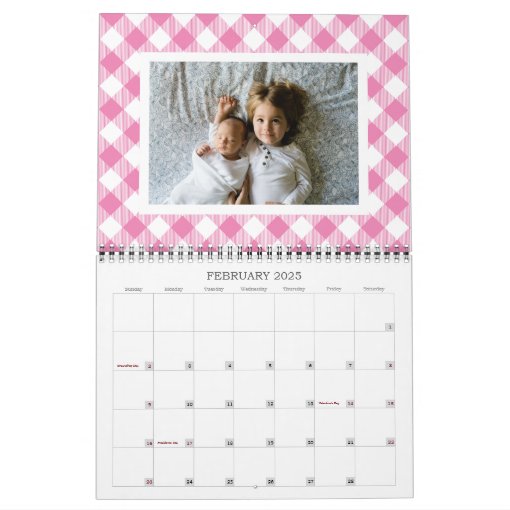Country Gingham Photo Calendar | Zazzle