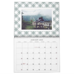 Country Gingham Photo Calendar | Zazzle