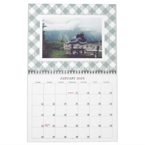 Country Gingham Photo Calendar | Zazzle