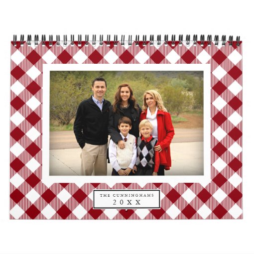 Country Gingham Photo Calendar | Zazzle