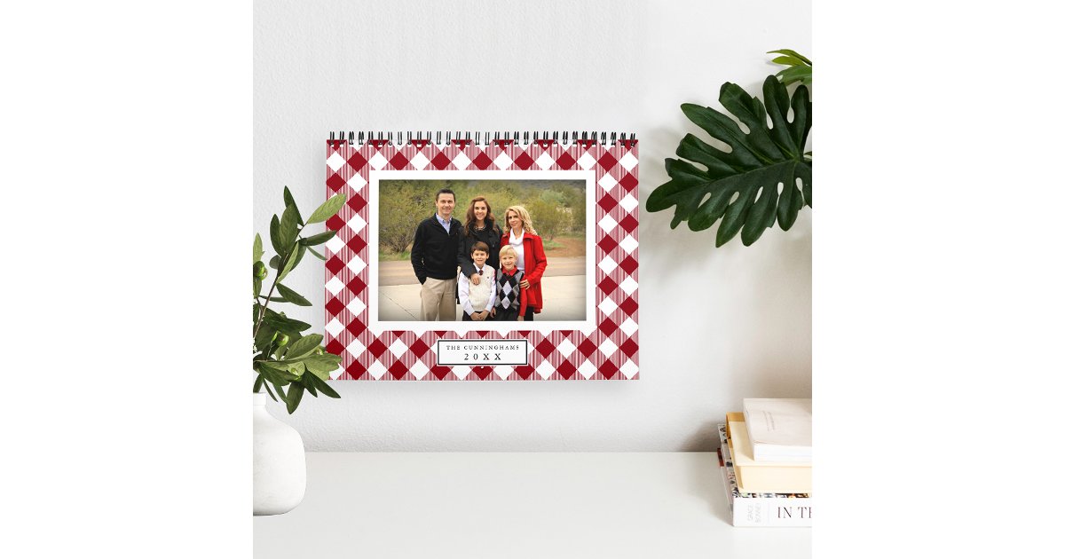 Country Gingham Photo Calendar | Zazzle