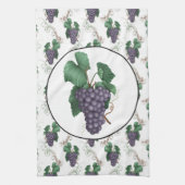 Country grapes kitchen fruit towel | Zazzle