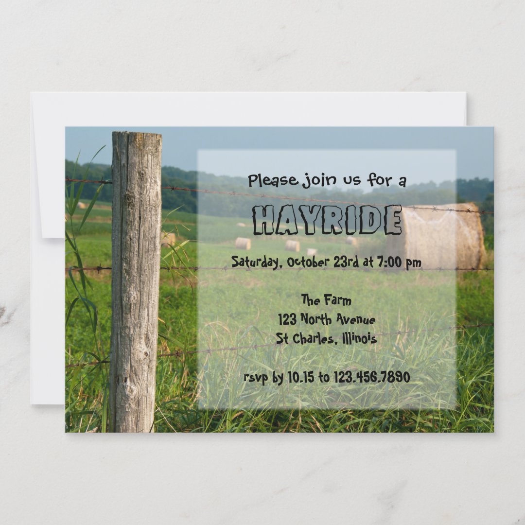 Country Hayride Invitation | Zazzle