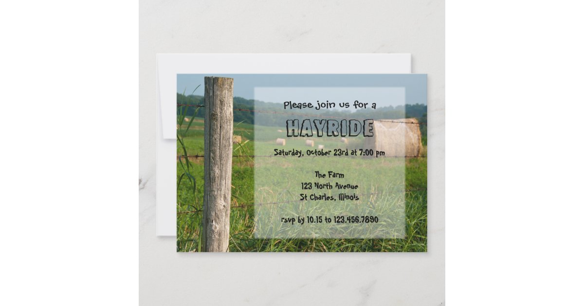 Country Hayride Invitation | Zazzle