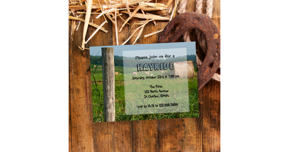 Country Hayride Invitation | Zazzle