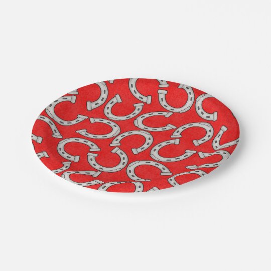 Country Horse shoe party paper plate | Zazzle.com