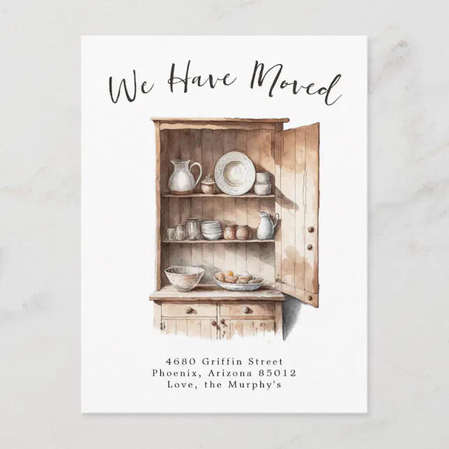 Country Kitchen | Moving Announcement Postcard | Zazzle