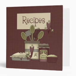 Country Kitchen · Recipe Binder | Zazzle