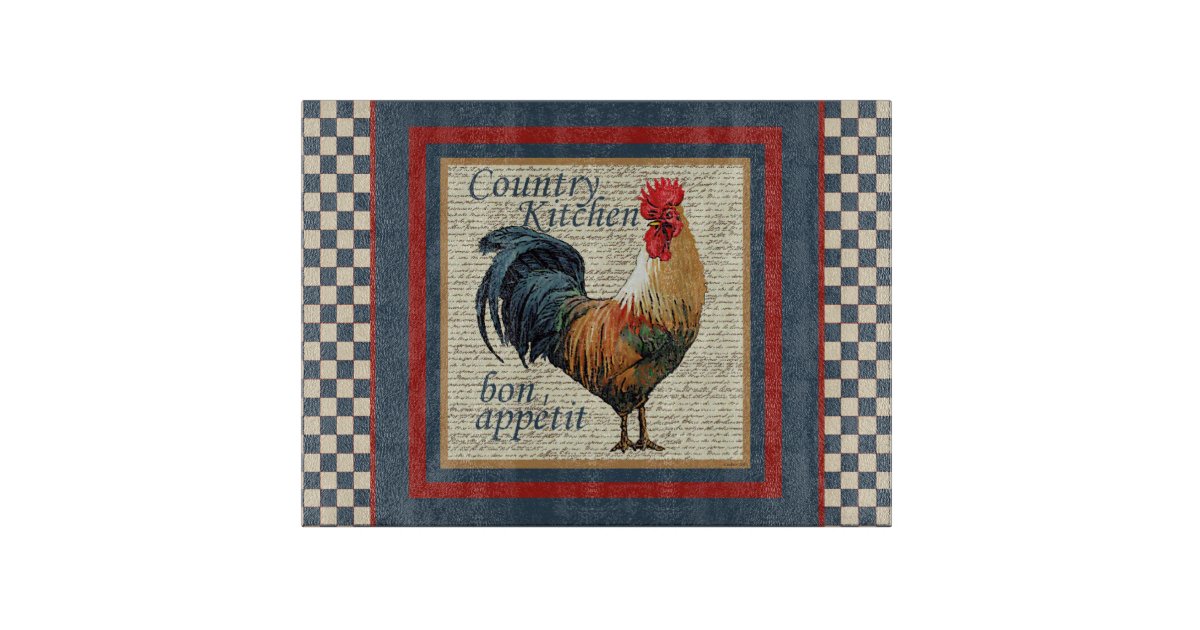 Country Kitchen-Rooster Cutting Board | Zazzle