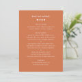 Country Menu Minimal Solid Color Dinner Menu Card | Zazzle