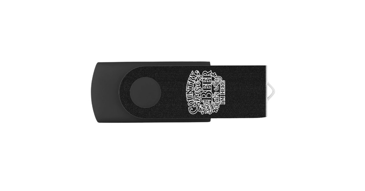 Country Music And Beer Country Music Graphic Flash Drive | Zazzle