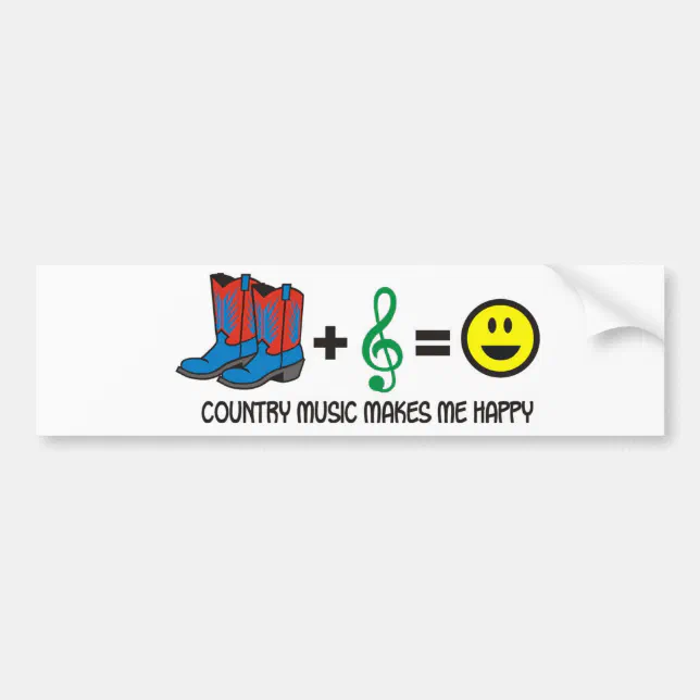 Country Music Bumper Sticker | Zazzle
