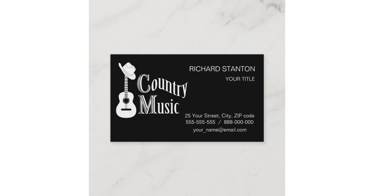 Country music business card | Zazzle
