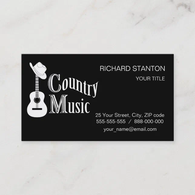 Country music business card | Zazzle