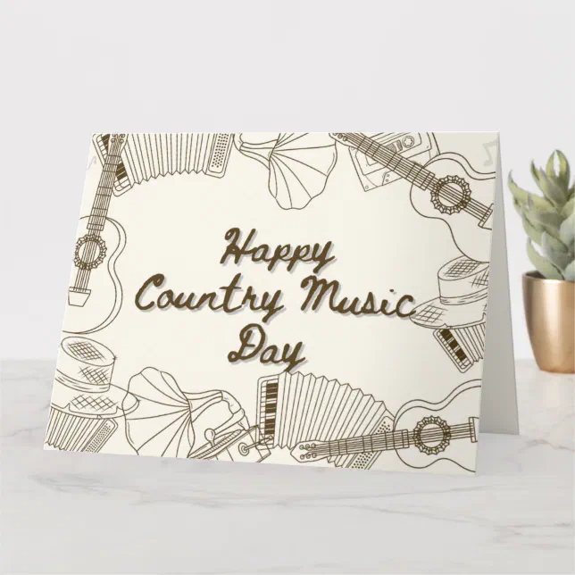 Country Music Day Card | Zazzle