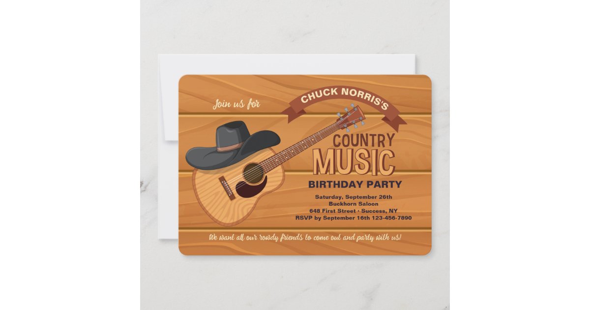 Country Music Invitation | Zazzle