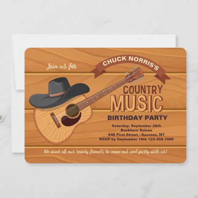 Country Music Invitation | Zazzle