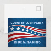 Country Over Party Biden Harris Postcard | Zazzle