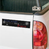 Country Over Party - Bumper Sticker | Zazzle