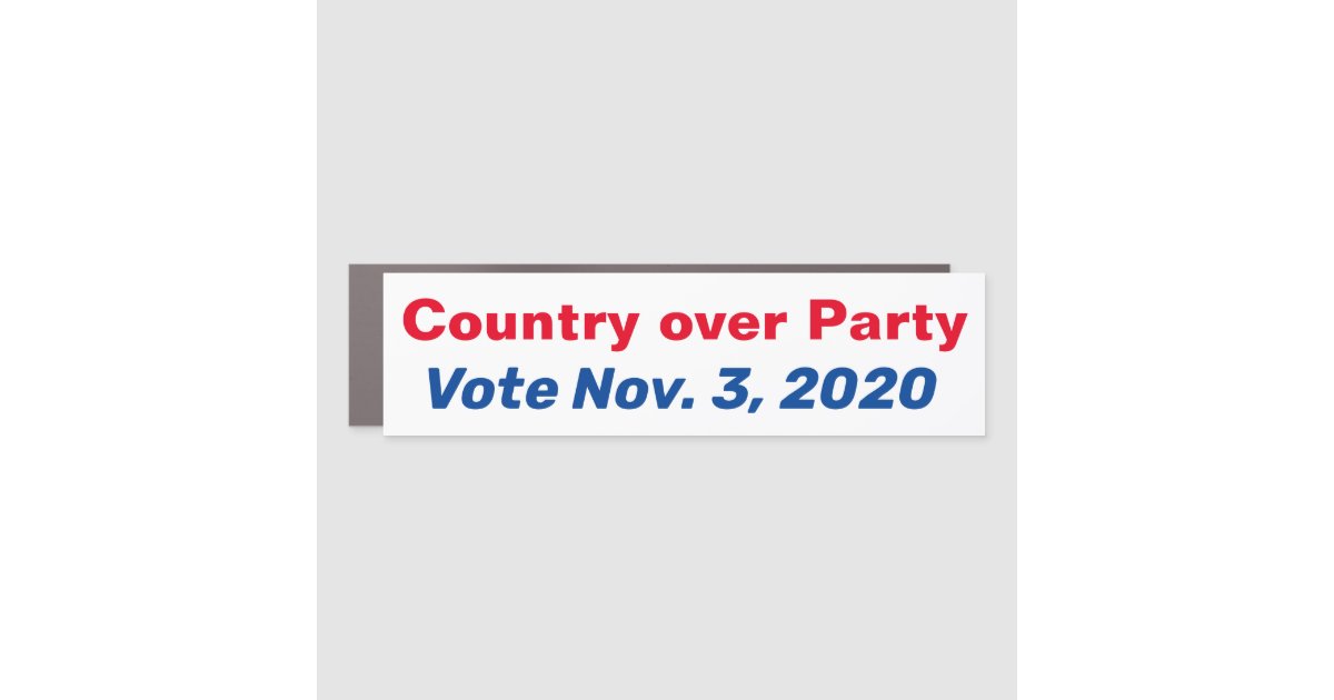 Country over Party Car Magnet | Zazzle