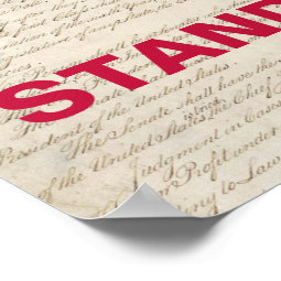 Country Over Party Stand Up to Trump Protest Poster | Zazzle