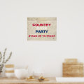 Country Over Party Stand Up to Trump Protest Poster | Zazzle