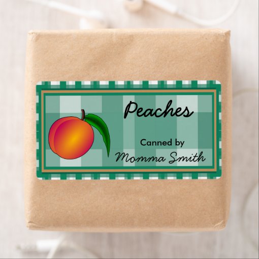 Country Peach Custom Canning Labels | Zazzle