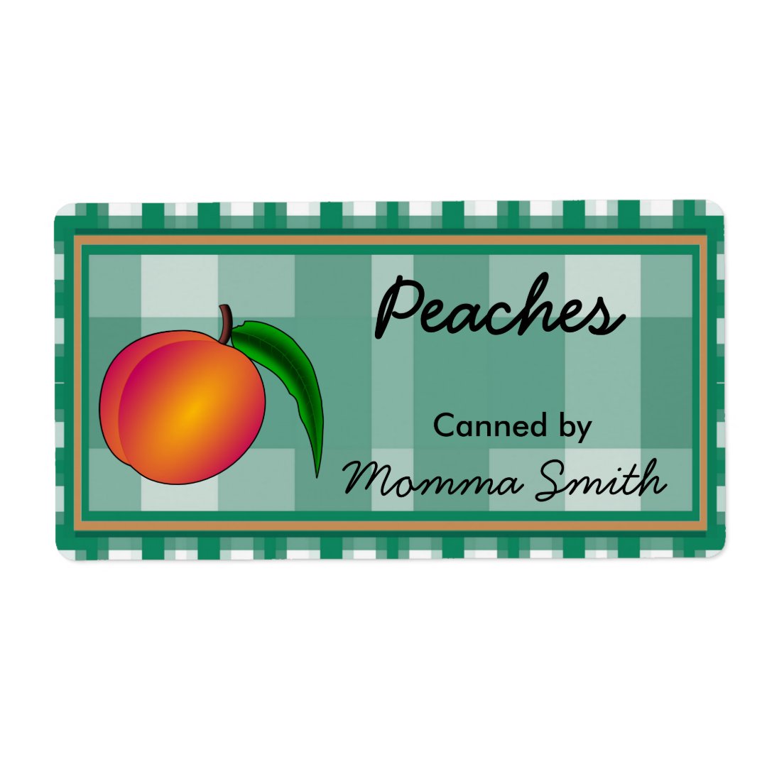 Country Peach Custom Canning Labels | Zazzle