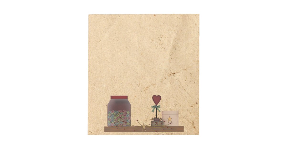 Country Primitives Notepad | Zazzle