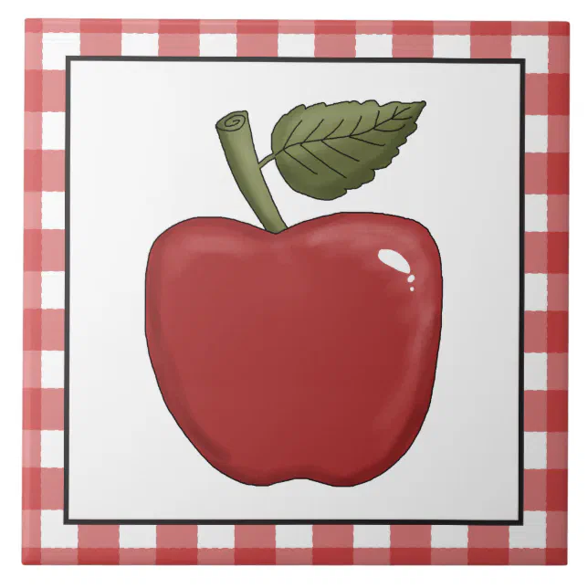 Country Red apple kitchen tile | Zazzle