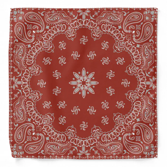 Country Red Paisley Western Style Bandana | Zazzle