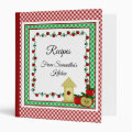 Country Red & White Gingham Recipe Cookbook 3 Ring Binder | Zazzle