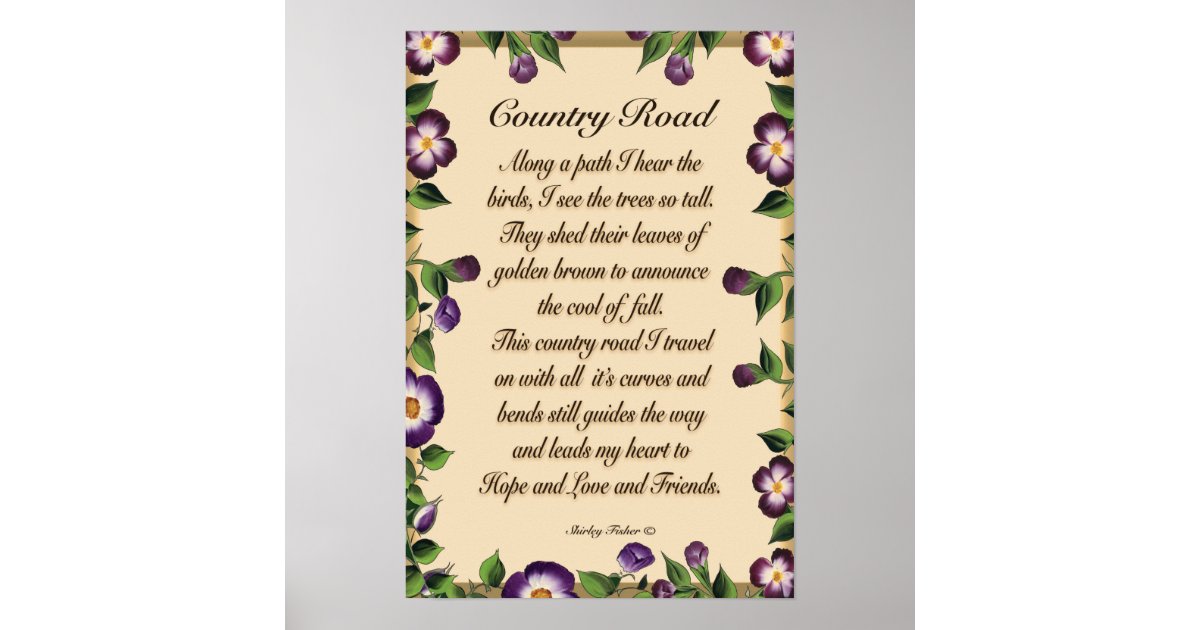 Country Road Poster | Zazzle